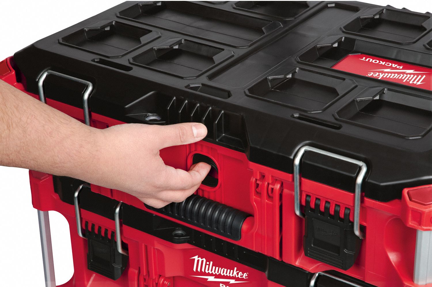 MILWAUKEE Plastic, Tool Case, 22 1/8 in Overall Width, 16 1/4 in ...