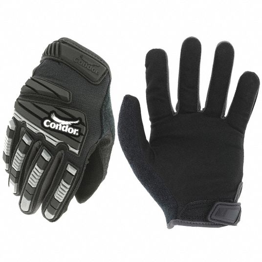 CONDOR Mechanics Gloves: L ( 10 ), Mechanics Glove, Full Finger, Cotton ...