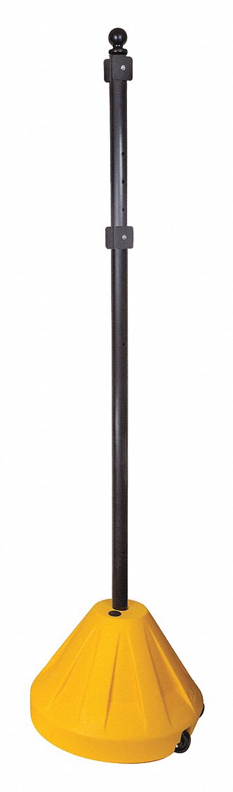 10 lb Base Wt, 5 ft x 2 in x 2 in, Sign Base with Post - 488D10|7588YL ...