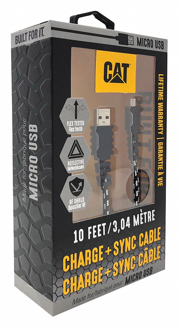 CAT, Type A End 1, Micro B End 2, Reinforced USB Cable - 488H51|CAT-USB ...