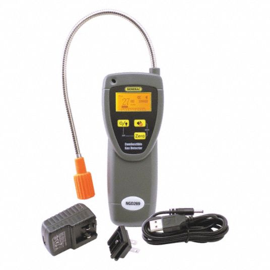 GENERAL TOOLS, Up to 1,000 ppm, Combustible Gas Detectors, Combustible ...