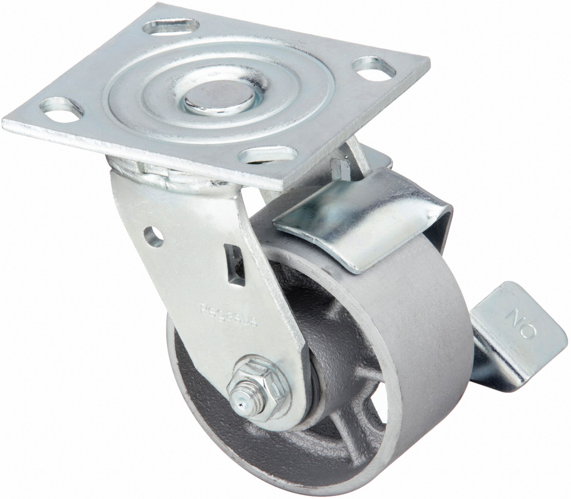 Swivel, Directional Lock/Side Brake, Plate Caster - 489C45|P21S-C040R ...