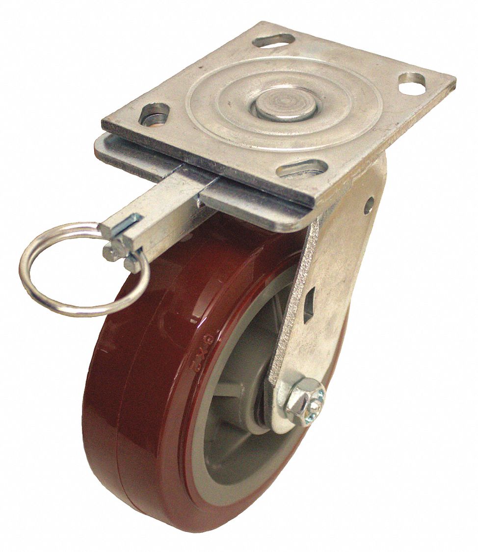 Swivel, Directional Lock, Plate Caster - 489C90|P21S-URP060R-14-DL ...