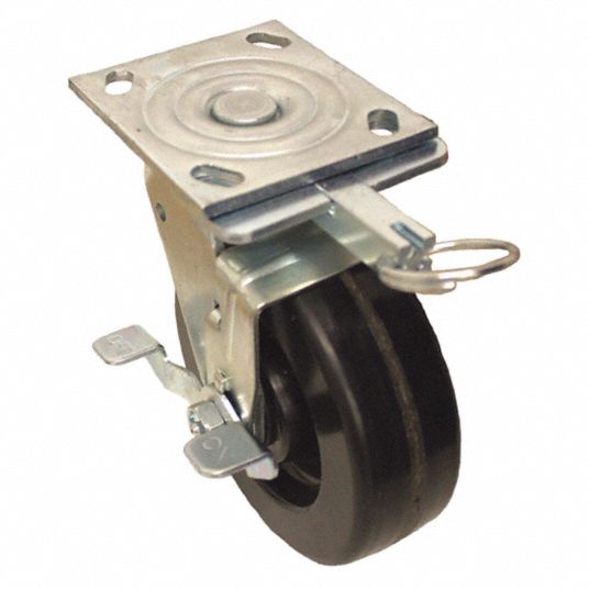 Swivel, Directional Lock/Side Brake, Plate Caster - 489D62|P21S-PH040R ...