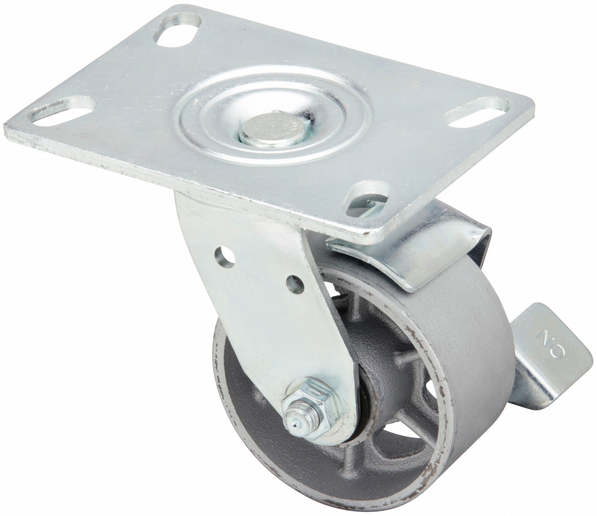 Swivel, Directional Lock/Side Brake, Plate Caster - 489D76|P21S-C040R ...