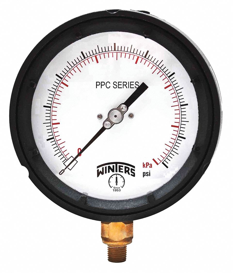 WINTERS, 0 psi to 30 psi, Glow-in-the-Dark White, Process Compound Gauge - 489H90|PPC5131R1WBG ...