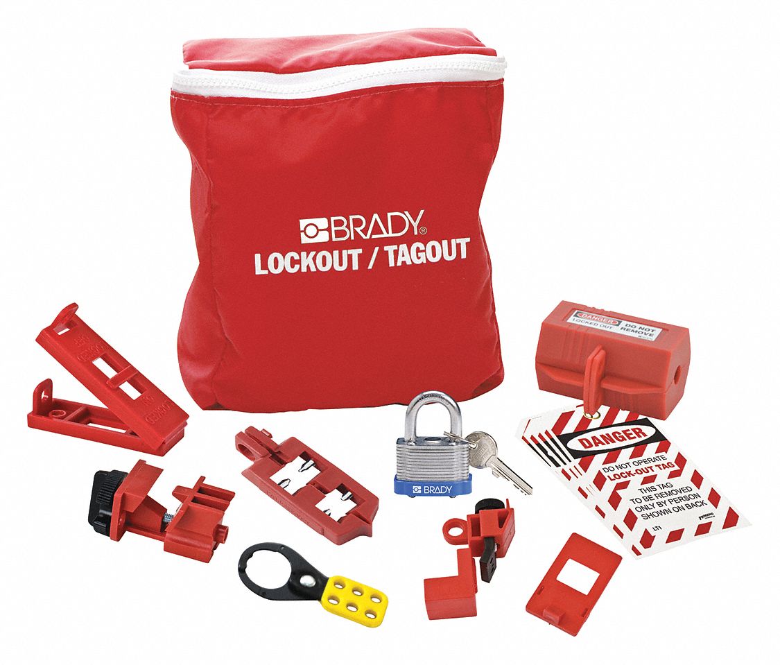 BRADY, Electrical, Lockout Pouch Kit, Lockout Station - 489K55|134031 ...