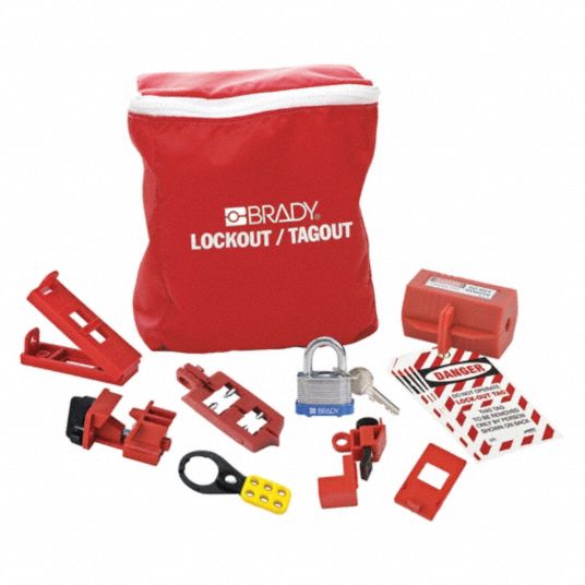 BRADY, Electrical, Lockout Pouch Kit, Lockout Station - 489K55|134031 ...