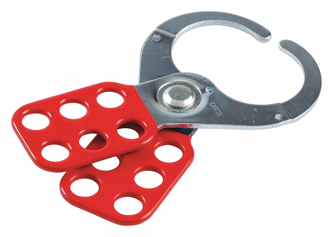 BRADY Lockout Hasp, Scissor-Action Lockout Hasp Style, Steel - 489L69 ...