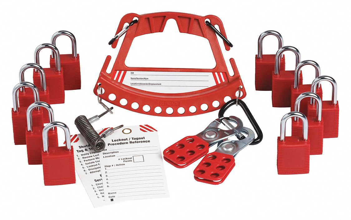 BRADY, Keyed Different, Nylon, Lockout Padlock - 489L76|148867 - Grainger