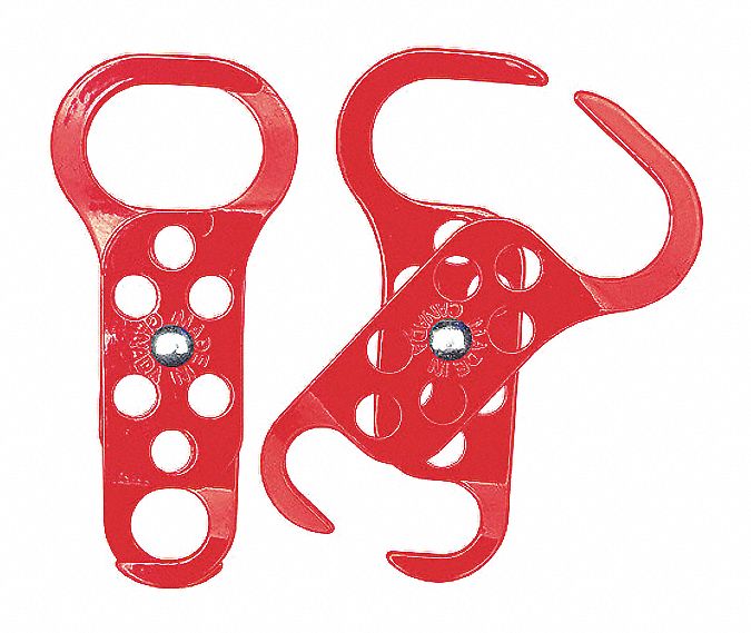 BRADY Lockout Hasp, Scissor-Action Lockout Hasp Style, Steel - 489L83 ...