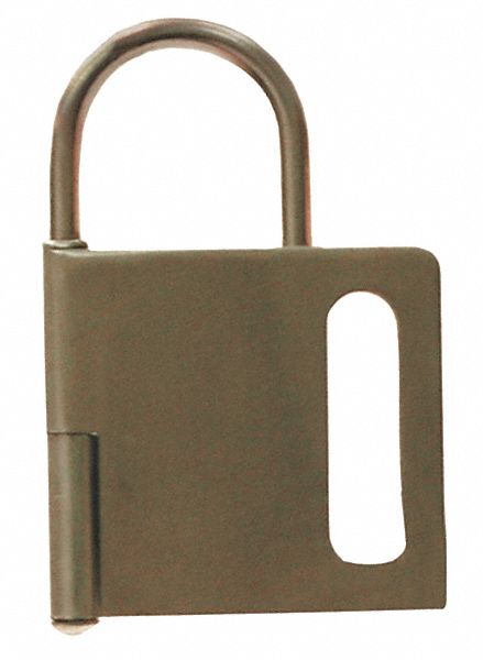 BRADY, High-Strength Pry-Resistant Hasp, 1 in Opening Size, Lockout ...
