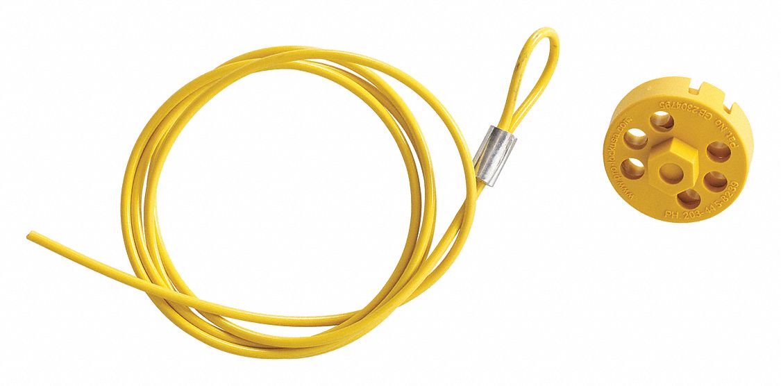 BRADY, Twist Lock, Includes Cable, Cable Lockout - 489L99|122254 - Grainger