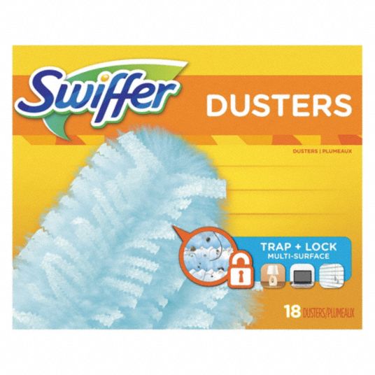 SWIFFER Duster Refill: 15 3/8 in Lg, 9 3/4 in Wd, White, Swiffer ...