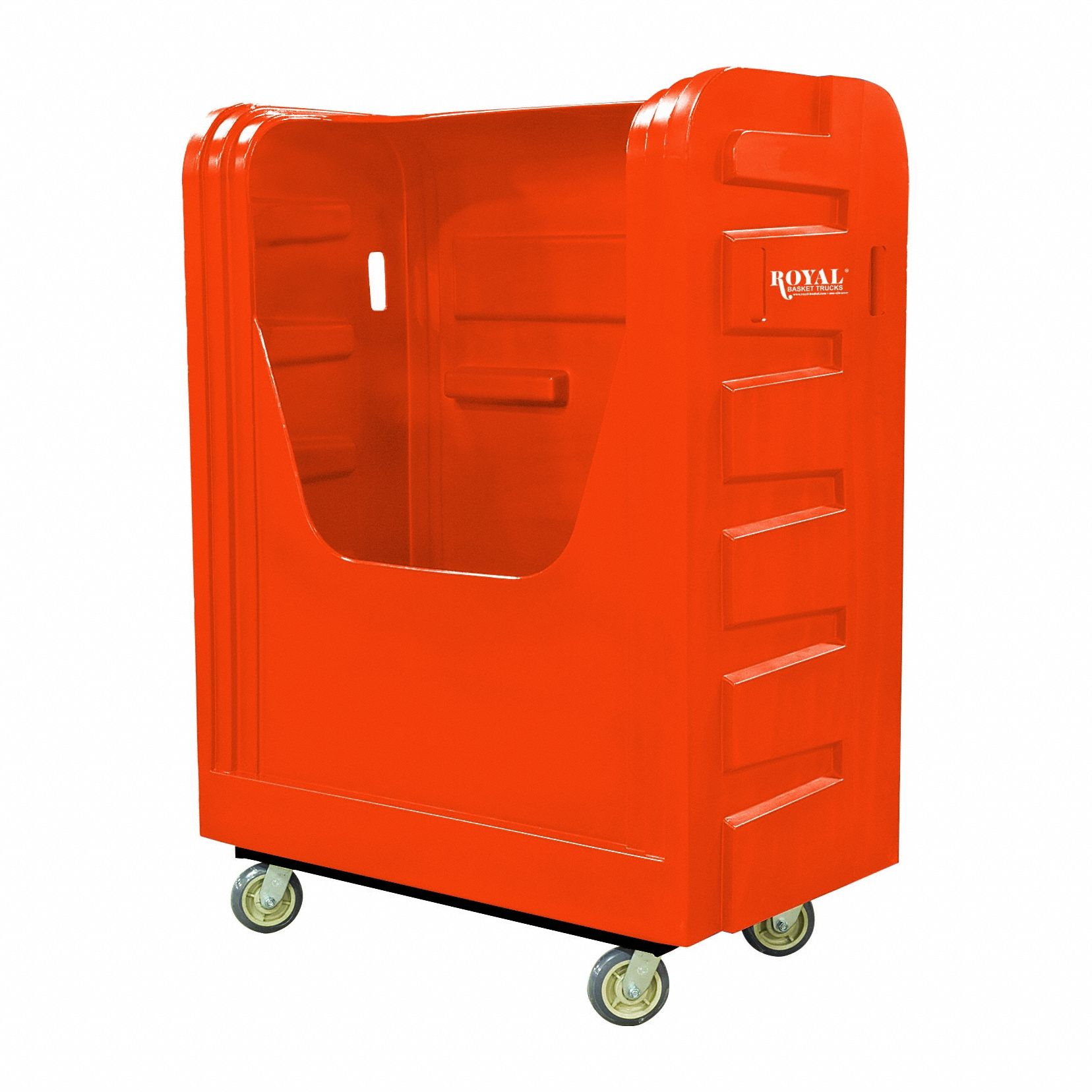 ROYAL BASKET TRUCKS, Orange, (4) Swivel, Bulk Transport Cart - 824A47 ...
