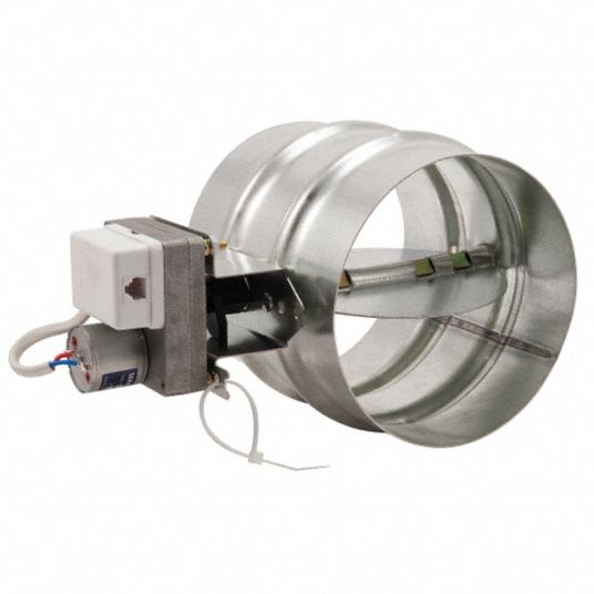 8 in Duct, 6 3/8 in L, Motorized Balancing Damper - 48C160|48C160 ...