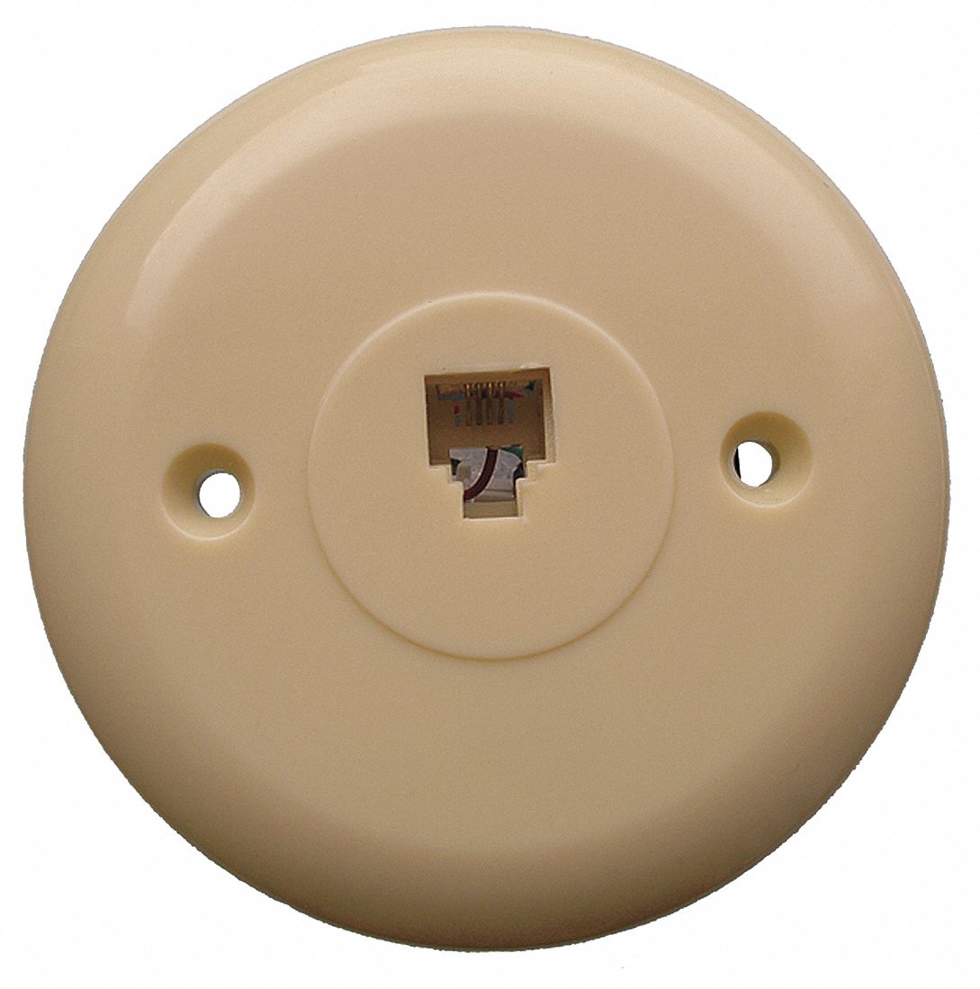 Wall/Ceiling Plate, Ivory, For Use With Remote Balancing Dampers - Grainger