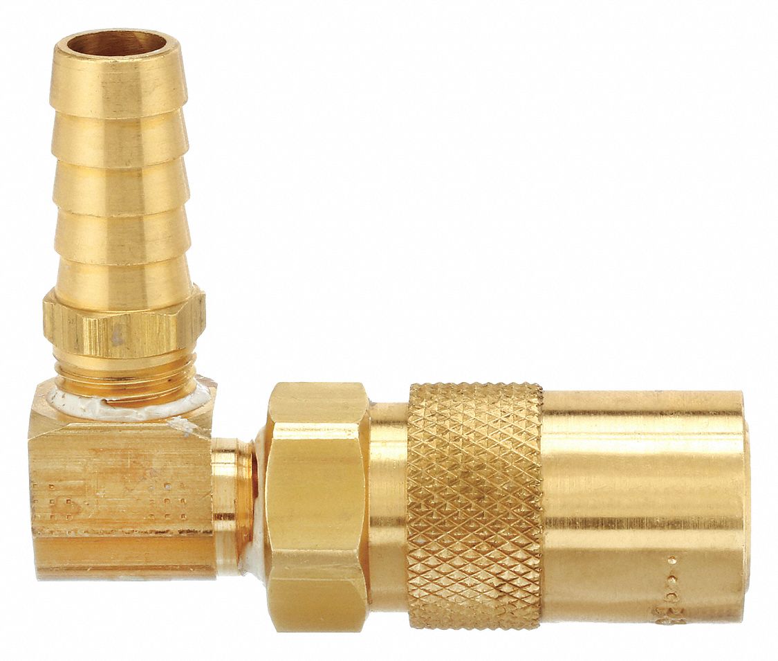 PARKER, 3/8 in Coupling Size, Brass, Hydraulic Quick Connect Hose ...
