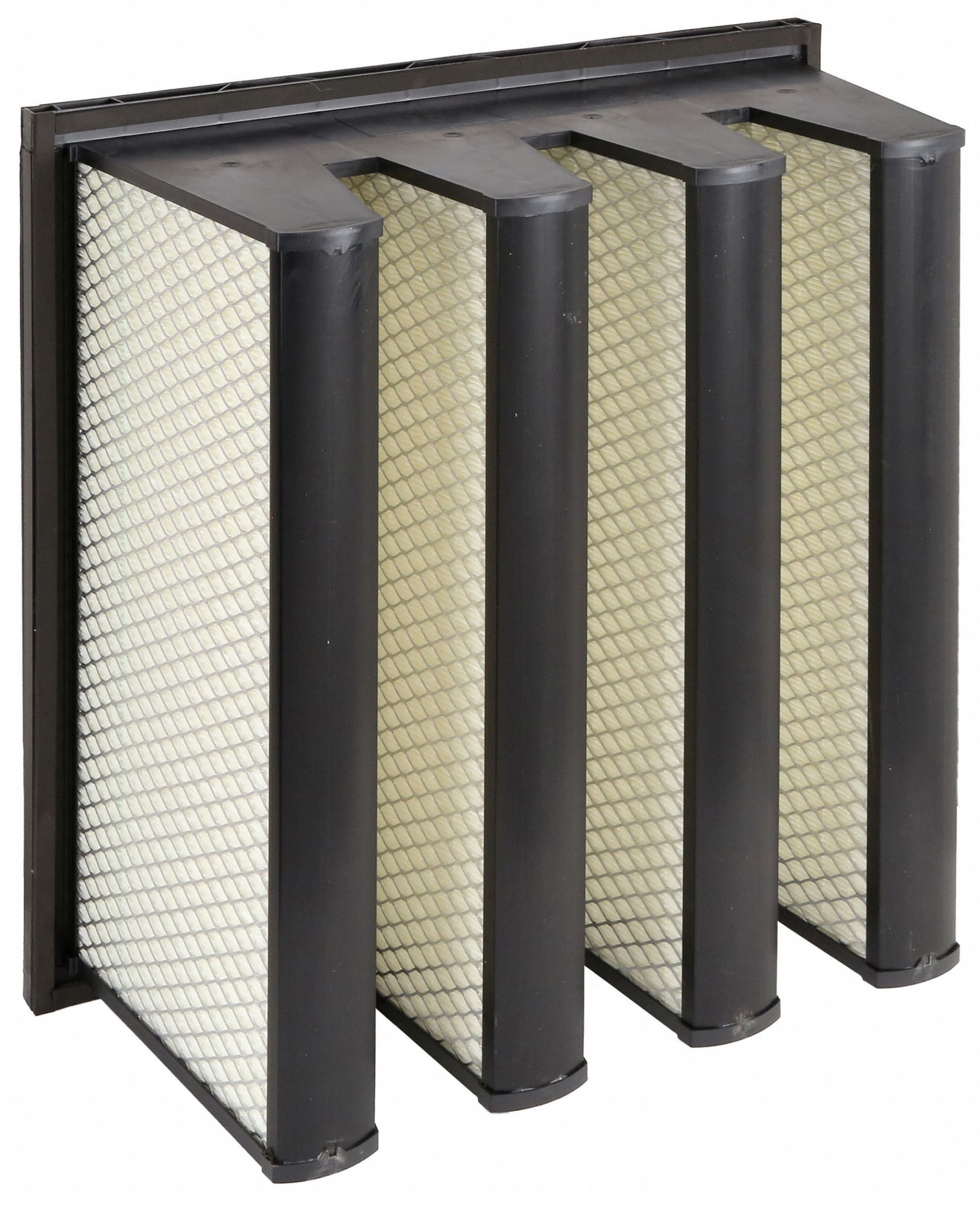 AIR HANDLER V-Bank Air Filter, 24x24x12, MERV 14, Fiberglass, Number of ...