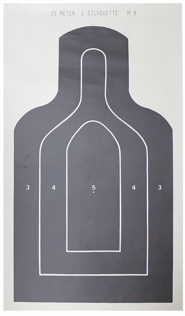 ACTION TARGET, Tagboard Paper, Silhouette Target, Shooting Range ...
