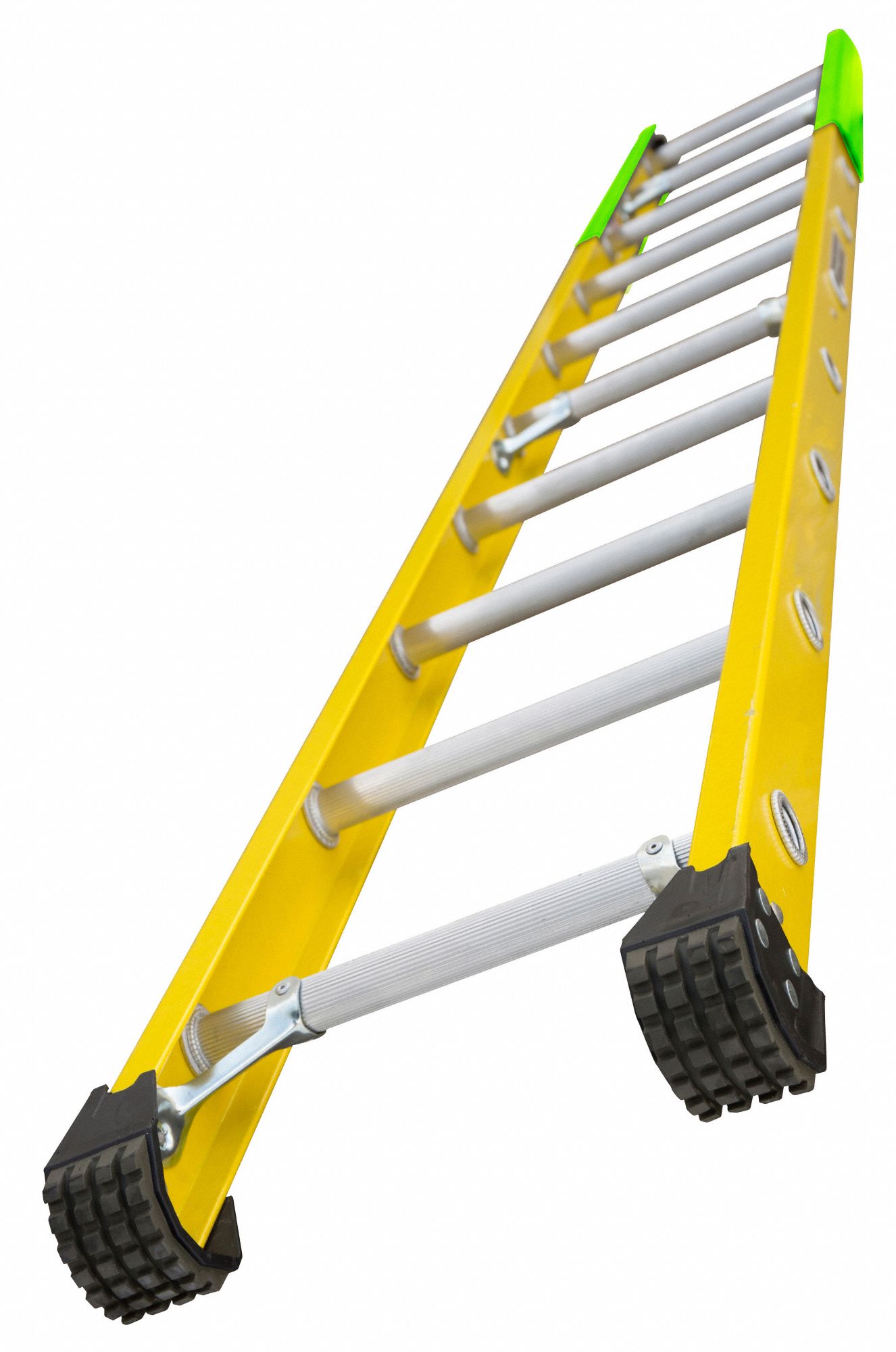 LOUISVILLE 12 ft Fiberglass Manhole Ladder, 375 lb Load Capacity, 14 1/ ...