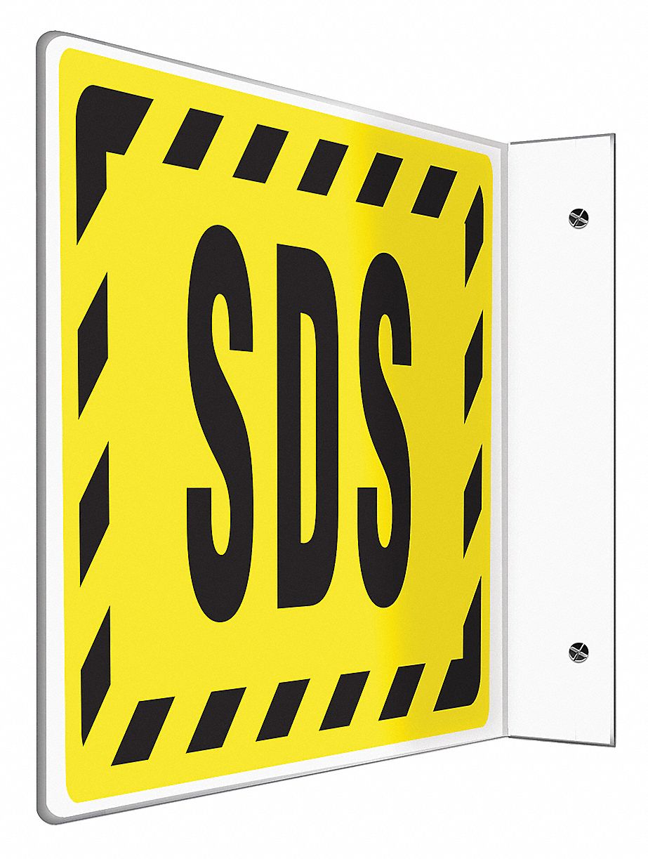 L-Shape Projection Sign, SDS, Header No Header, L-Shaped, 8 in Height ...