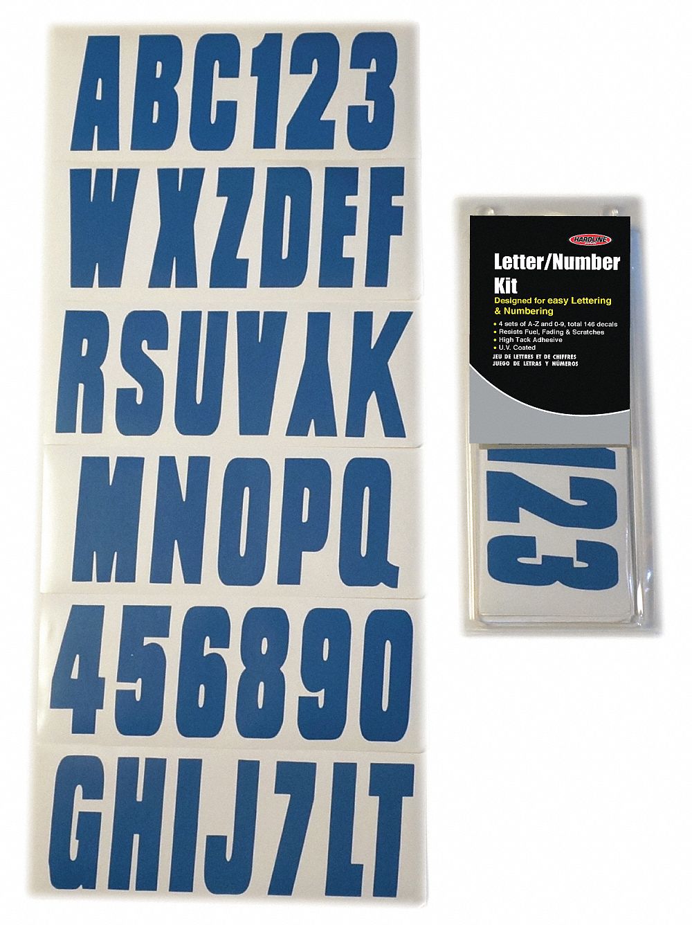 3 in Character Ht, Indoor/Outdoor, Letter and Number Labels - 48FV57 ...
