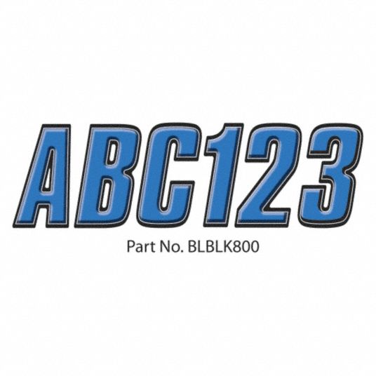 Gen Identification/USCG, 3 in Character Ht, Letter and Number Label Set ...