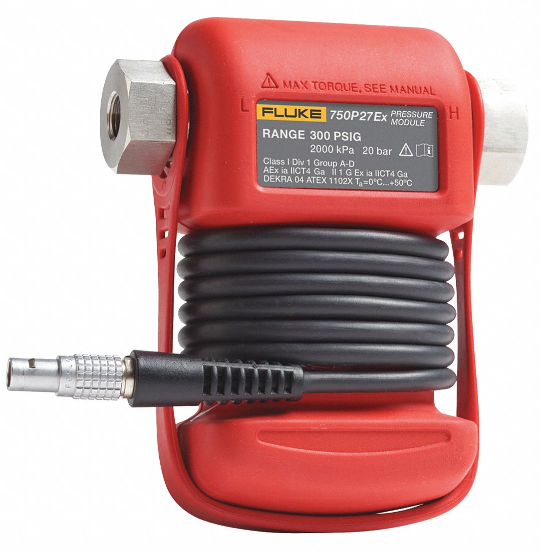 FLUKE, Intrinsically Safe/Gage, 0 to 1500 psi (0 to 10 MPa), Pressure ...