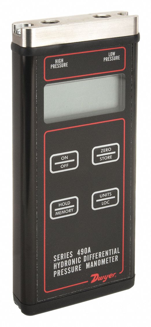 DWYER, 200 psi Max Gauge Pressure, 0 psi Min Gauge Pressure, Digital ...