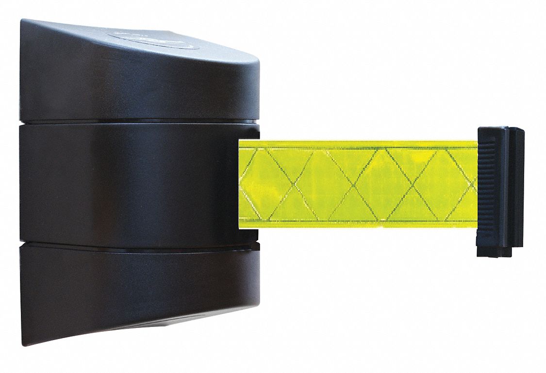 Retractable Belt Barrier, Bright Lime, None - Grainger