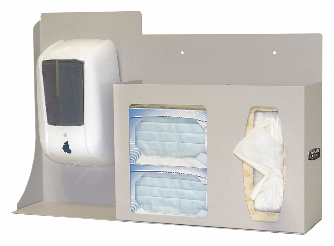 BOWMAN DISPENSERS Respiratory Hygiene Station, Aluminum - 48GG53|RS004 ...