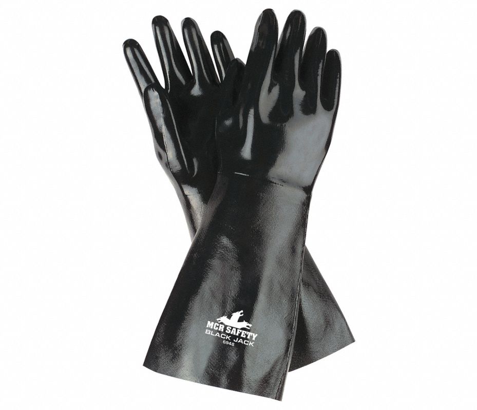 MCR SAFETY Guantes Resistentes a Químicos Neopreno Negro Talla G ...