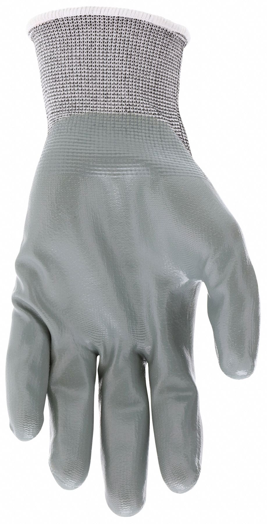 MCR SAFETY Coated Gloves: L ( 9 ), Smooth, Nitrile, Palm, Dipped, ANSI ...