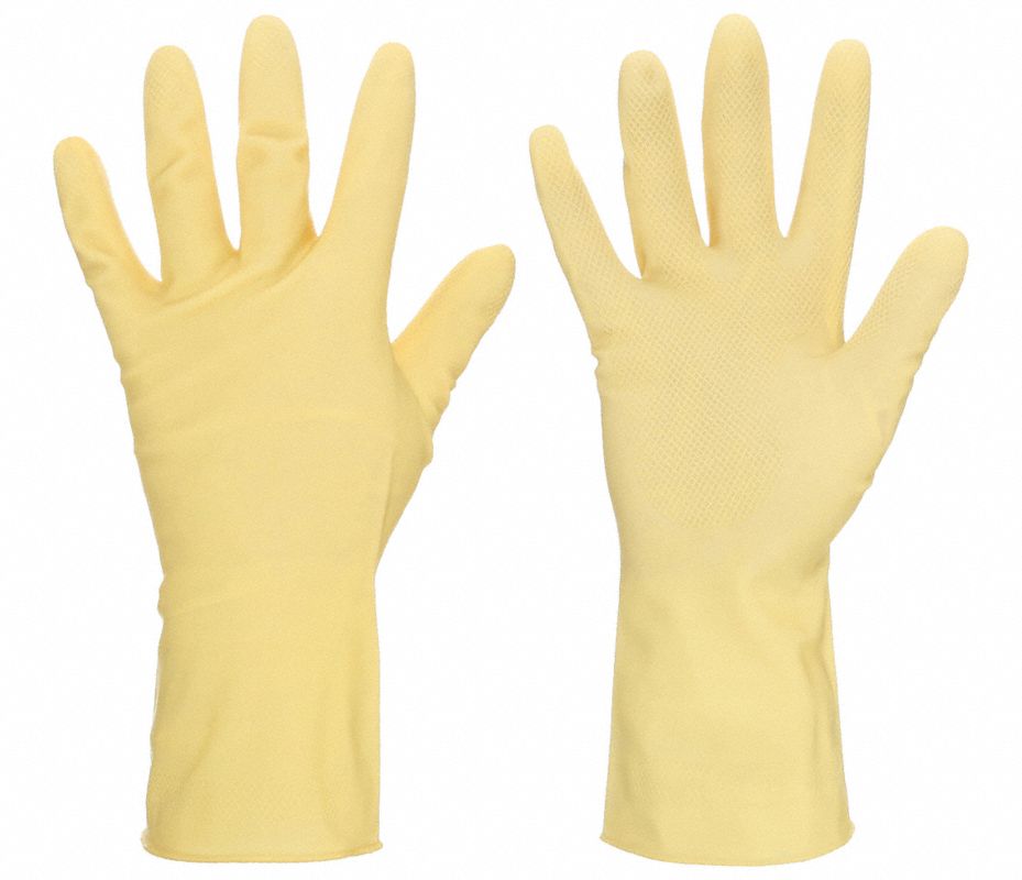 MCR SAFETY Guantes Resistentes a Químicos Látex de Caucho Natural Ámbar ...