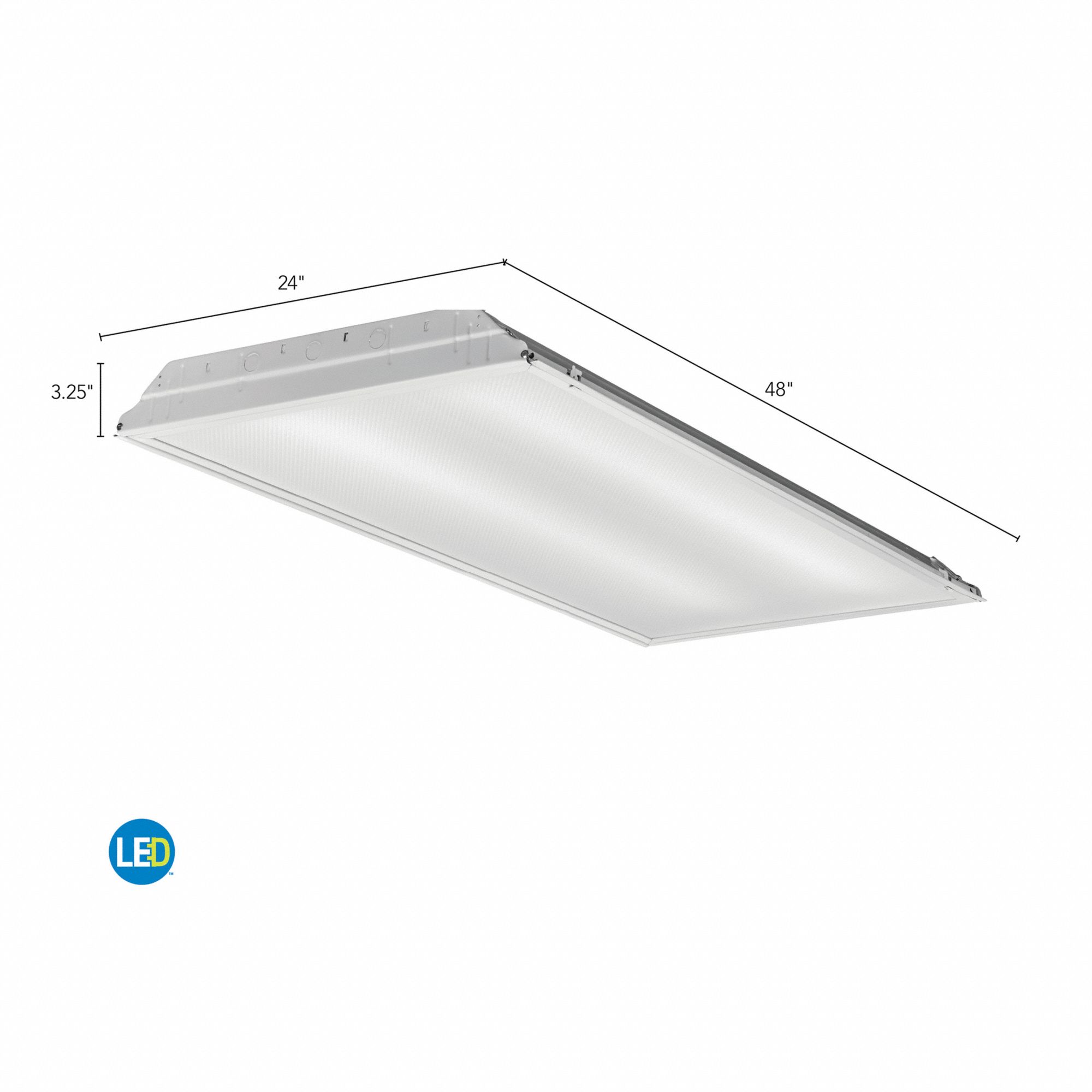 LITHONIA LIGHTING Recessed Troffer: 39 W Max. Fixture Watt, 3,500 K ...