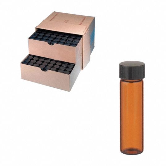 Borosilicate Glass, 8 mL Capacity - mL, Sample Vial - 48H836|W224684 ...