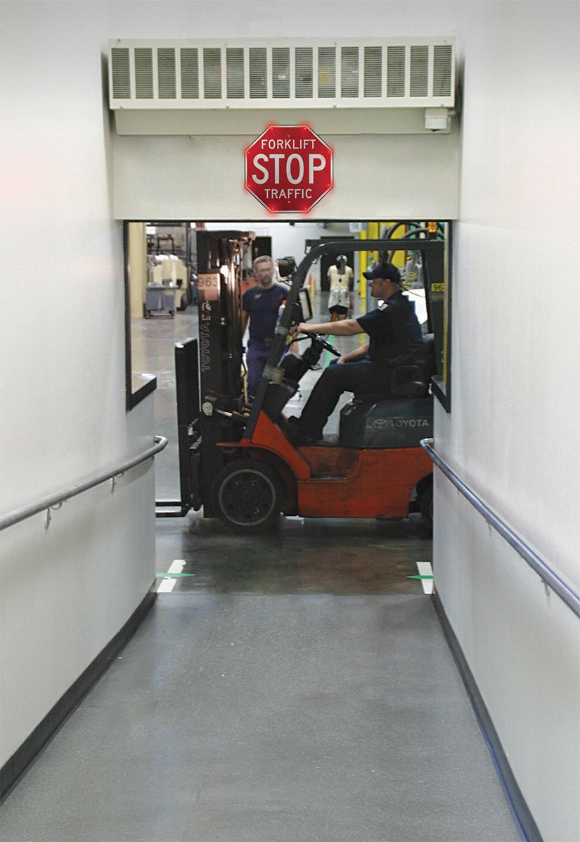 TAPCO LED Flashing Stop for Forklift Sign, Sign Legend Stop, Basic ...