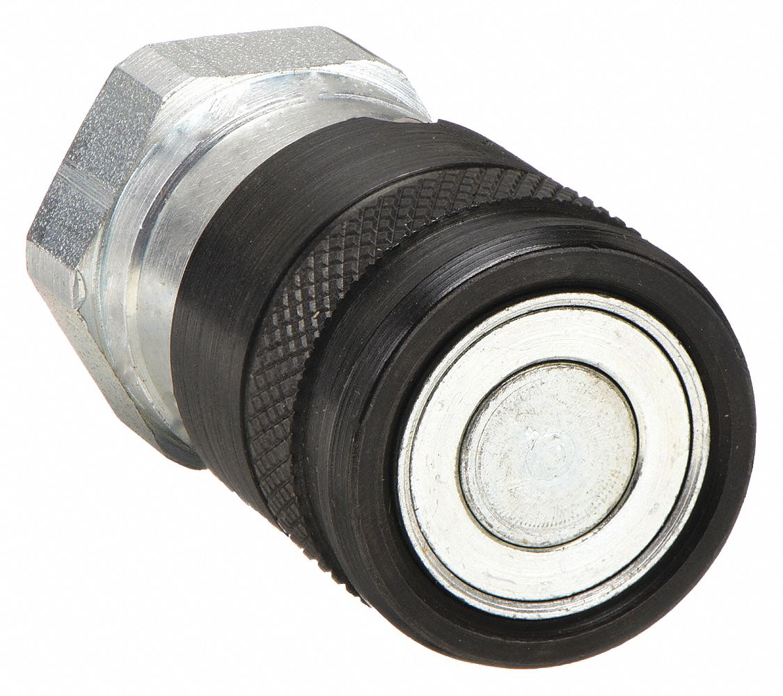 SAFEWAY HYDRAULICS, 3/8 in Coupling Size, Steel, Hydraulic Quick ...