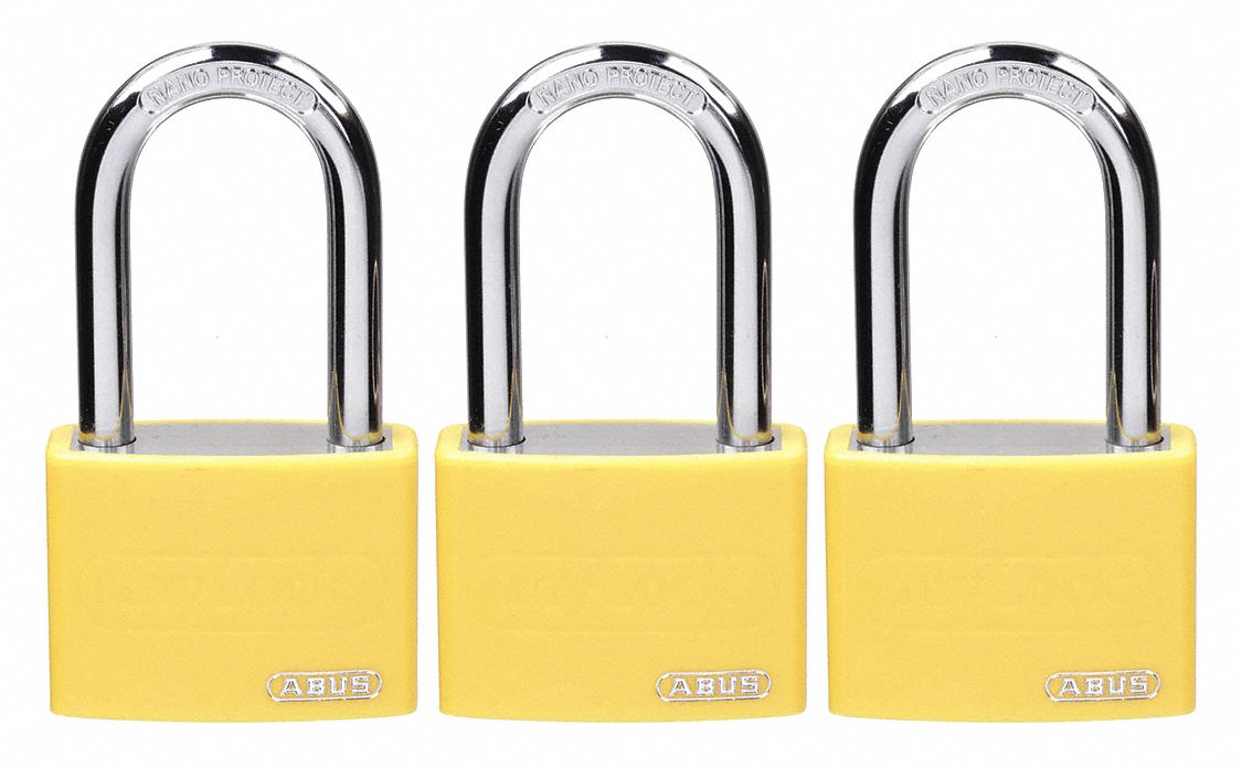 Keyed Alike, Aluminum, Lockout Padlock - 48JR52|48JR52 - Grainger