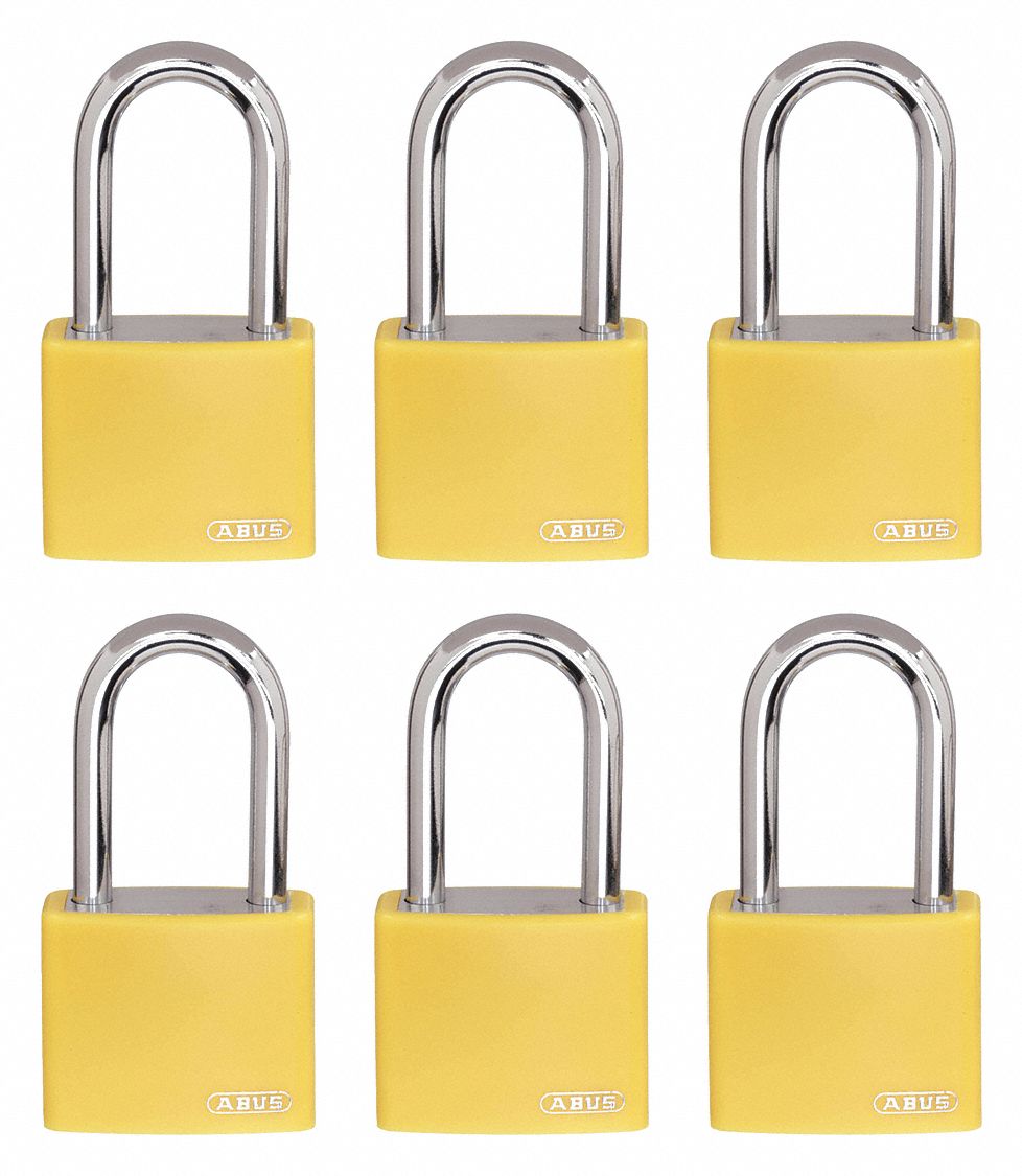 Keyed Alike, Aluminum, Lockout Padlock - 48JR58|48JR58 - Grainger