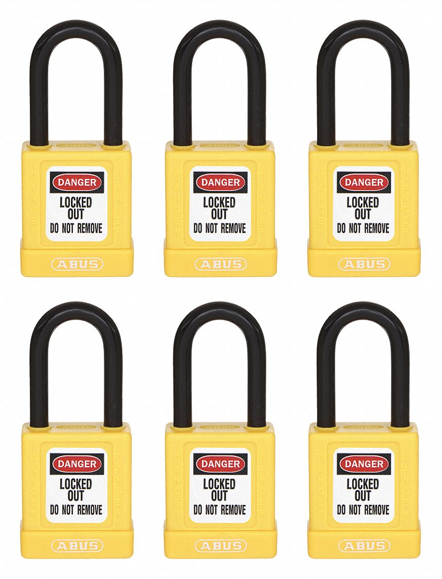 APPROVED VENDOR LOCKOUT PADLOCK, KEYED DIFFERENT, ALUMINUM, STANDARD BODY, HARDENED STEEL ...