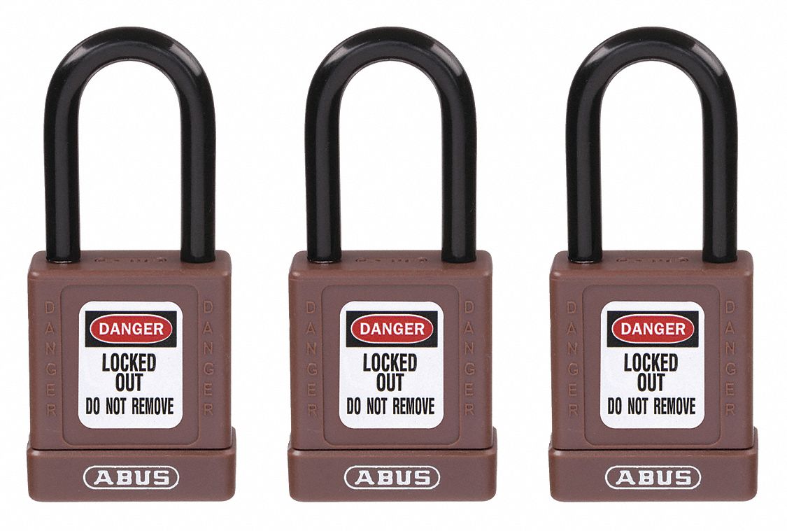 Keyed Alike, Aluminum, Lockout Padlock - 48JR75|48JR75 - Grainger