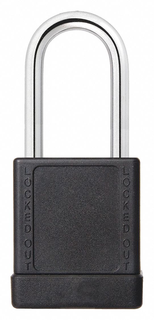 GRAINGER APPROVED LOCKOUT PADLOCK,KA,BLACK,2"H,PK3 - Lockout Padlocks ...