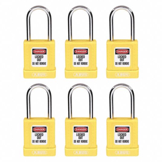 Keyed Different, Aluminum, Lockout Padlock - 48JR94|48JR94 - Grainger