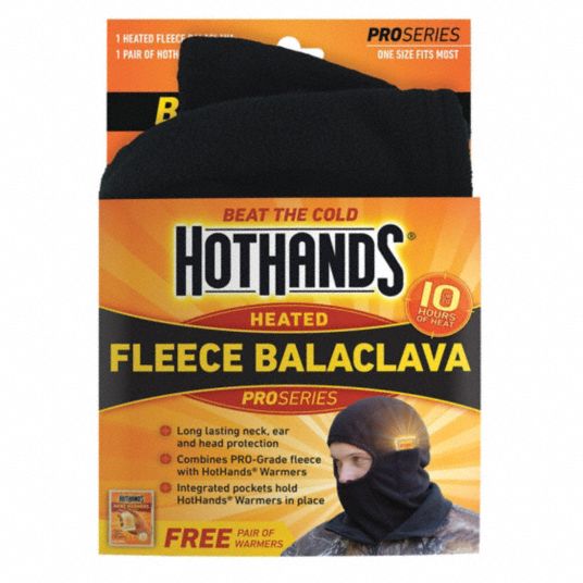 HOTHANDS, Over-the-Face, Black, Balaclava - 48JT81|BALACLAVABLK - Grainger