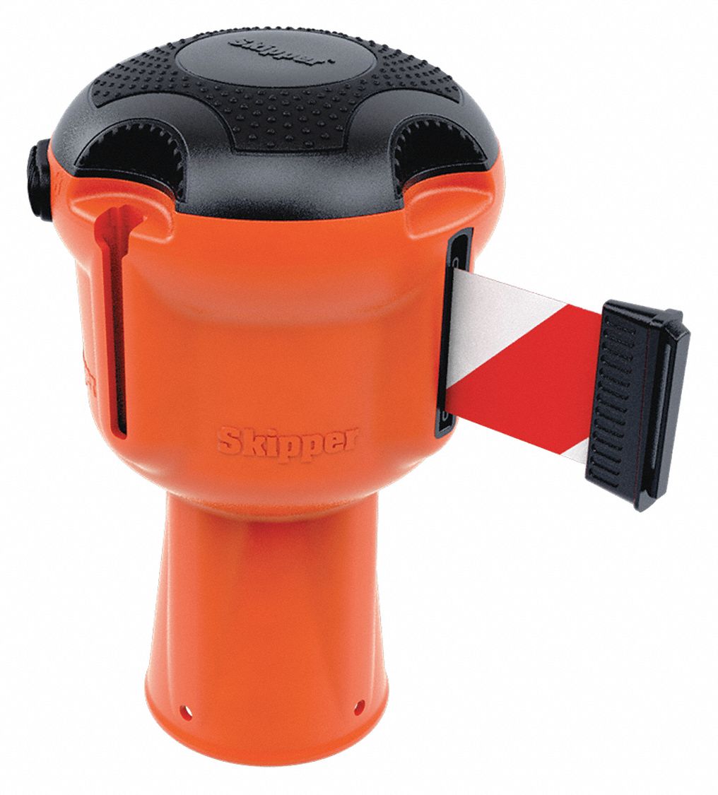 SKIPPER, 9 2/5 in Overall Ht, 29 1/2 ft Belt Lg, Retractable Barrier ...