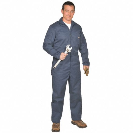 DICKIES, XL x 48 in ), Navy, Long Sleeve Coverall - 48K169|4861DN RG XL ...