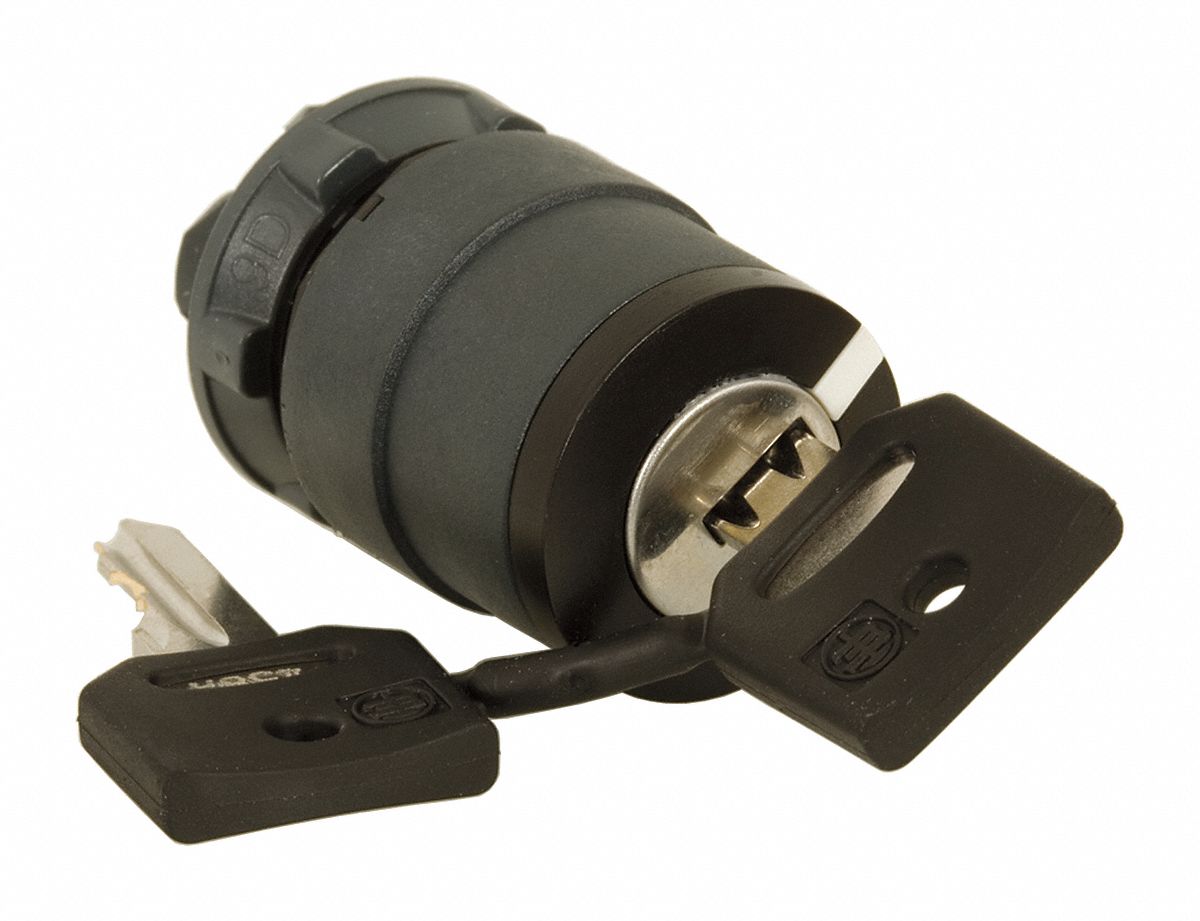 SCHNEIDER ELECTRIC, 3 Position, 22 mm Panel Mounting Size, Keyed ...