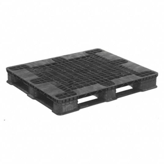 Stackable, 48 in Overall Lg, Pallet - 48KR13|40X48 STCKR BLK OPN STR ...